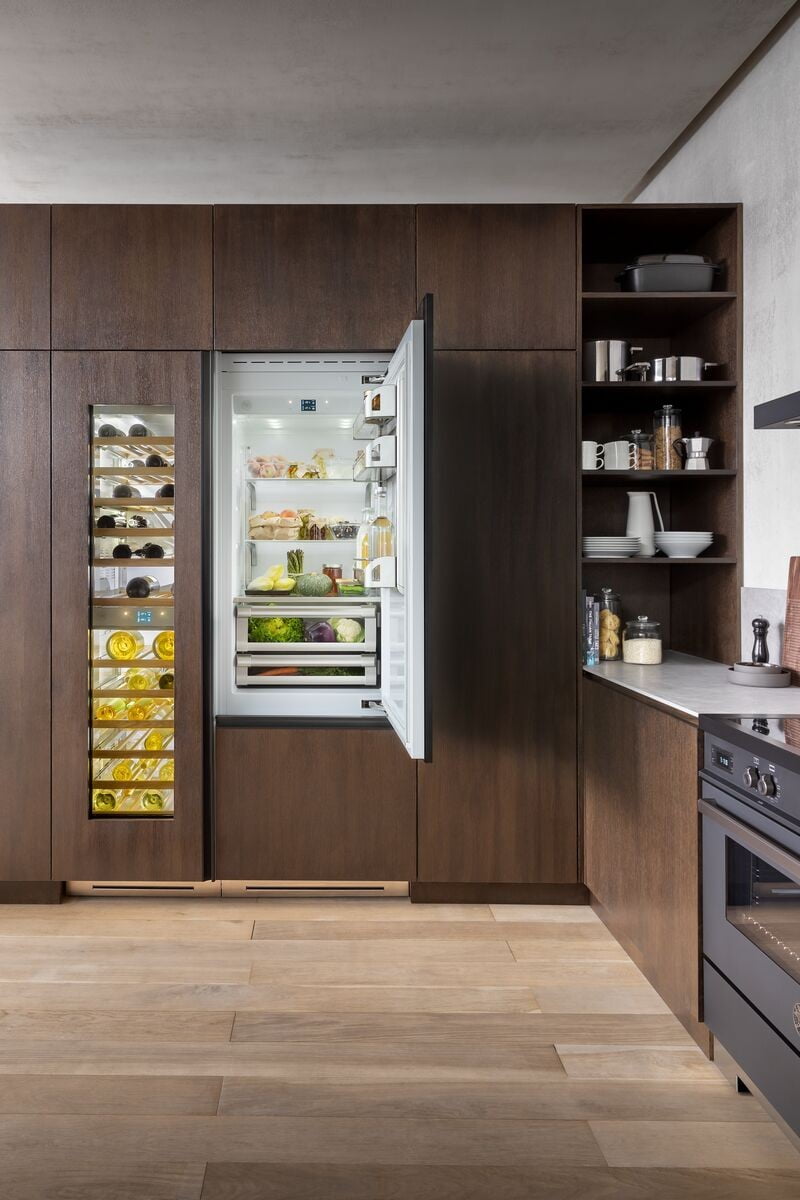 ADEGA BERTAZZONI WC605BLP2T DE EMBUTIR FLUSH PARA REVESTIR 80 GARRAFAS ...